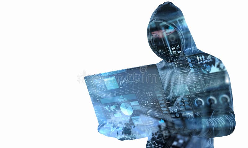 Hacker Man Steal Information Stock Photo - Image of cyber, danger ...