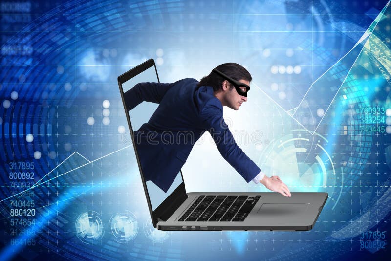 Hacker Man Trying To Steal Personal Data Stock Image - Image of hacker ...