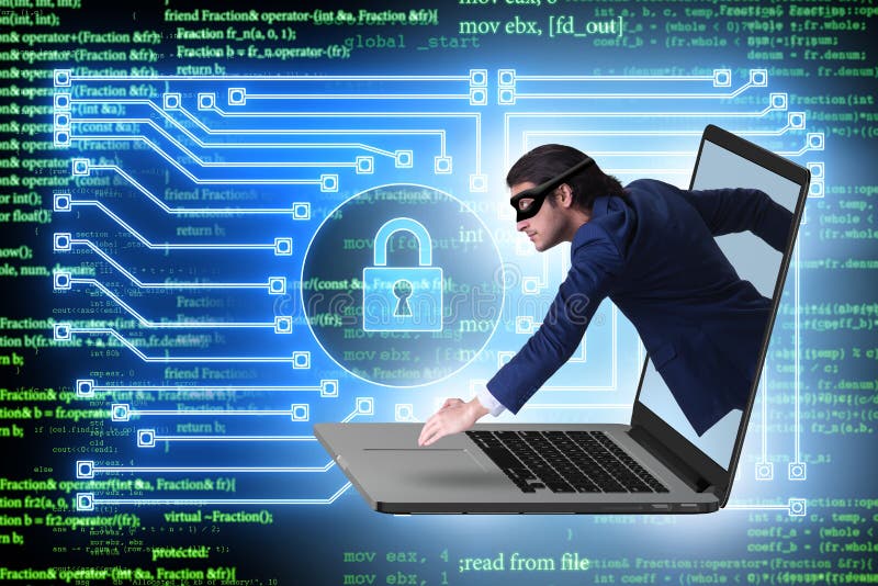Hacker Man Trying To Steal Personal Data Stock Image - Image of hacker ...