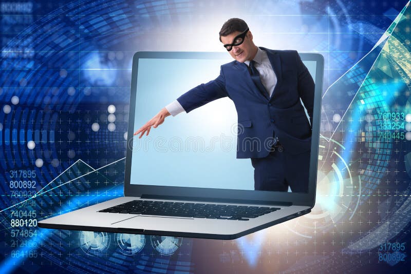 Hacker Man Trying To Steal Personal Data Stock Photo - Image of dollar ...