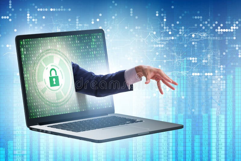 Hacker Man Trying To Steal Personal Data Stock Photo - Image of ...