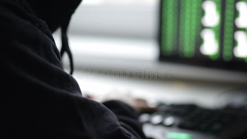 Hacker in Mask at Computer,cyberattacks World Servers,steals Data,hacks ...