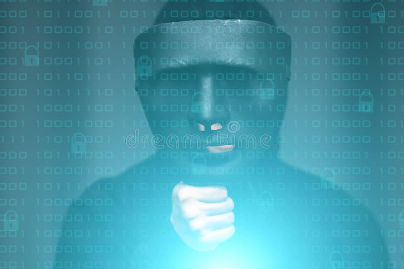 Hacker in Mask, Internet Security, Protection Against Server Hacking ...