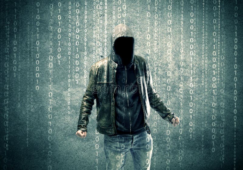 Hacker Misterioso Irritado Com Números Imagem de Stock - Imagem de ...