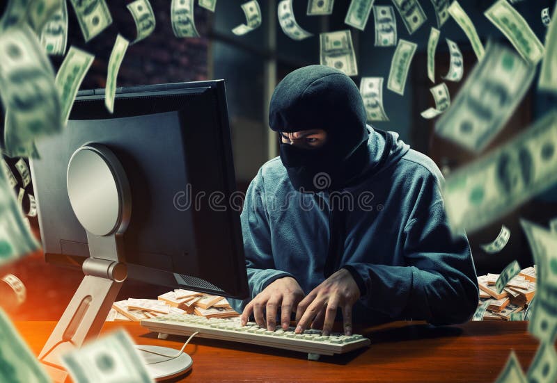 Hacker in the office stock image. Image of adult, person - 66926825