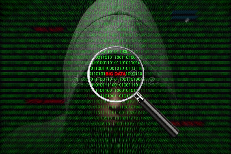 Hacker Over A Screen With Binary Code And Warning Messages Stock Image Image Of Concept 8539