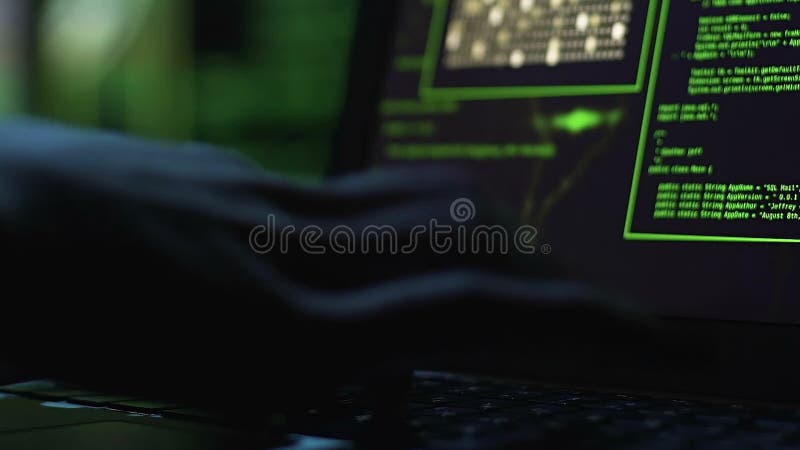 Secret Hacker Making Stop Gesture, Warning Government Against Illegal ...