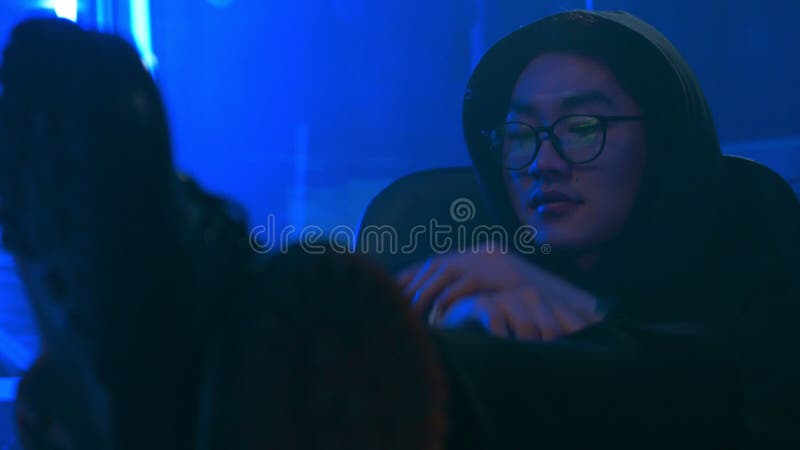 Man Hacker or Programmer Coding on Laptop Stock Video - Video of background, digital: 136700359