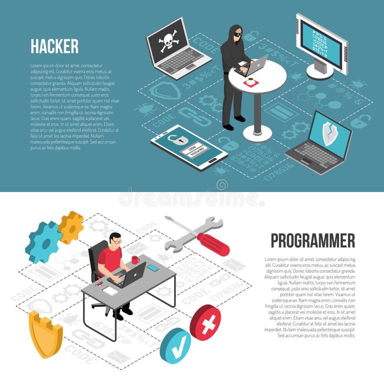 Hacker Isometric Stock Illustrations – 3,772 Hacker Isometric Stock ...