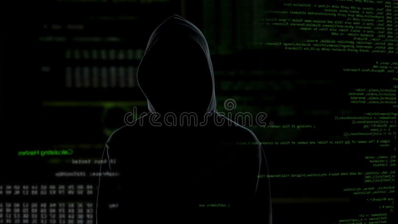 Hacker Push Button on Virtual Screen, Unsuccessful Hacking, Face ...