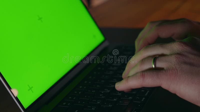 A Hacker S Hands Working on a Laptop and Typing Text on the Keyboard ...