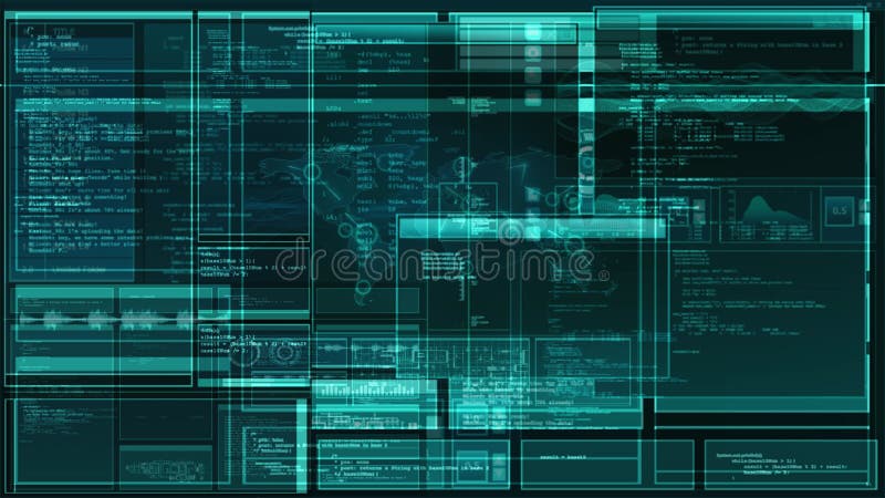 Hacker S Interface with Vibrant Code Snippets and Abstract Panels, Creating a Captivating High ...