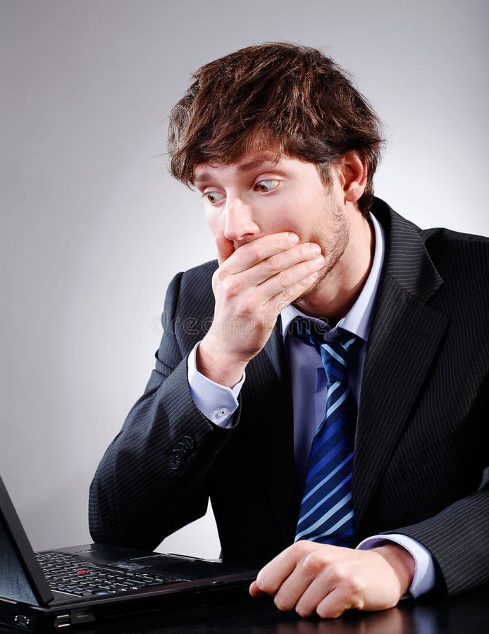 Hacker s victim stock image. Image of victim, male, shock - 38365429