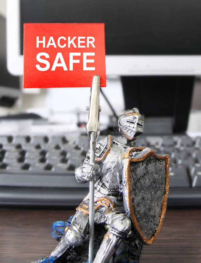 Hacker safe. stock photo. Image of care, computer, metal - 13578464