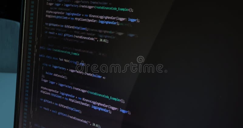 Hacker Scrolls Program Code On Notebook Computer Cyber Security Concept Stock Footage Video