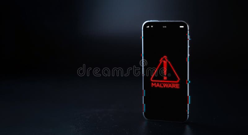 Hacker Security Cyber Attack Smartphone. Digital Mobile Phone Isolated ...