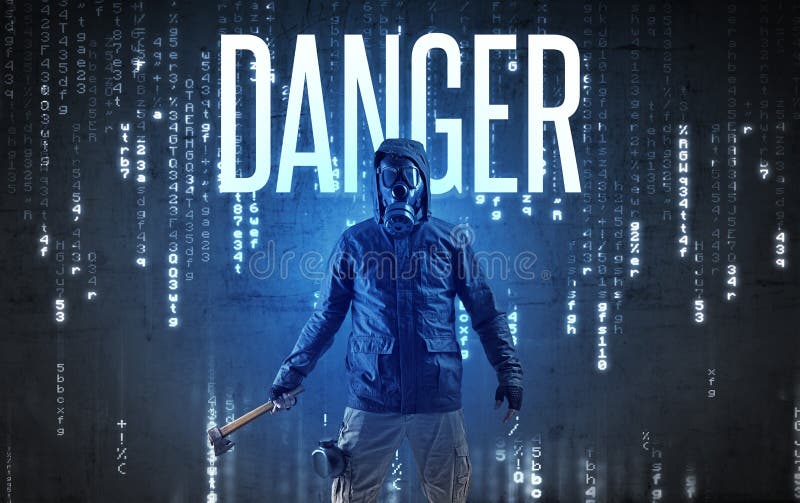 Hacker Sem Rosto Com Inscrição Foto de Stock - Imagem de homem ...