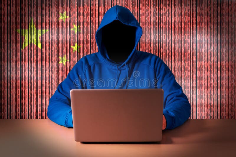 Hacker Sitting in Front of a Laptop Stock Image - Image of matrix ...