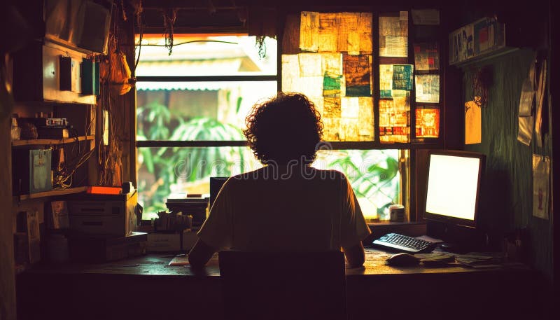 Hacker Sitting in Prison Cell Reflecting on Past Actions during ...