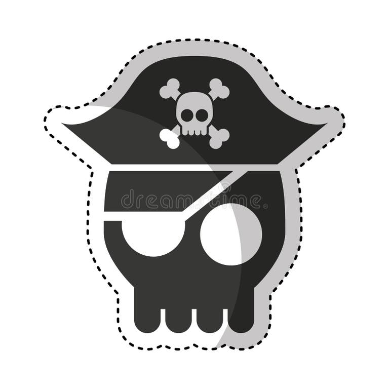 Hacker skull alert icon stock illustration. Illustration of hacked ...
