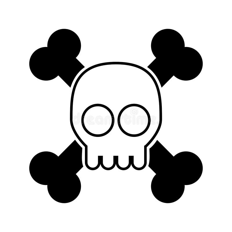 Hacker Skull Alert Isolated Icon Stock Illustration - Illustration of ...