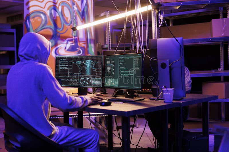 Hacker Spyware Gathering Information Stock Photo - Image of malicious ...