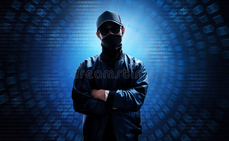 Hacker standing alone stock photo. Image of scary, shadow - 84629412