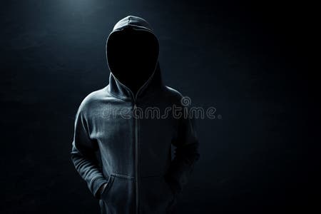 Hacker standing alone stock photo. Image of scary, shadow - 84629412