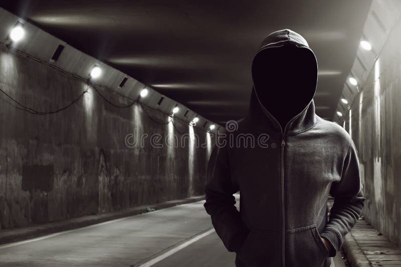 Hacker standing alone stock photo. Image of scary, shadow - 84629412
