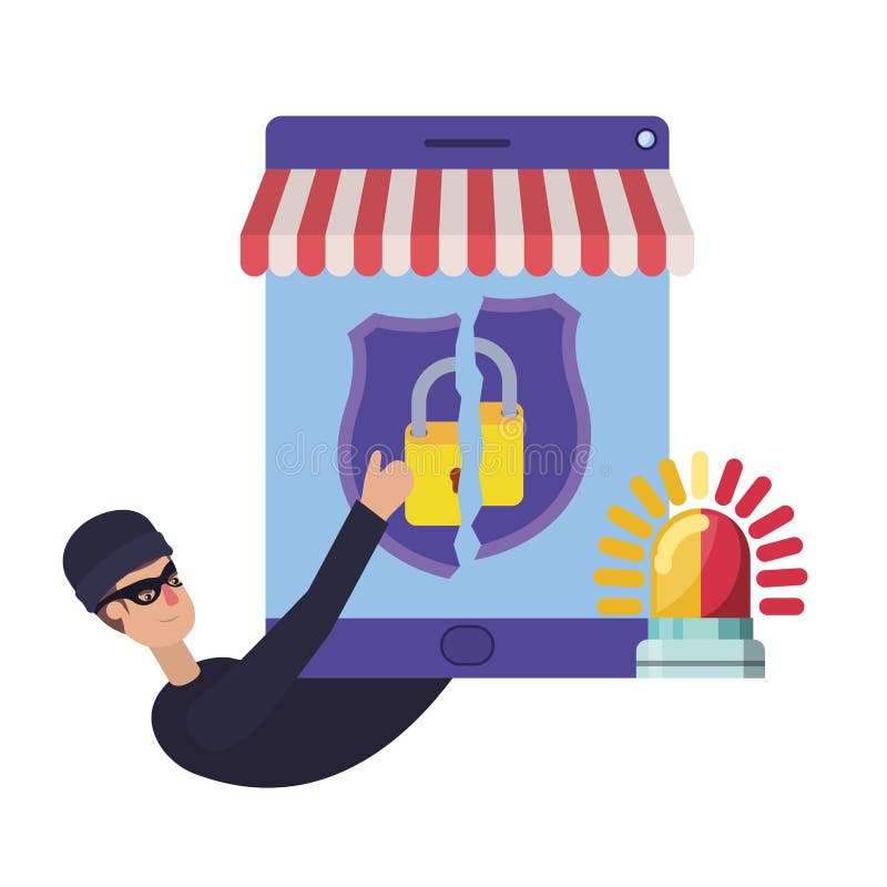 Hacker Stealing Information Avatar Character Stock Vector ...
