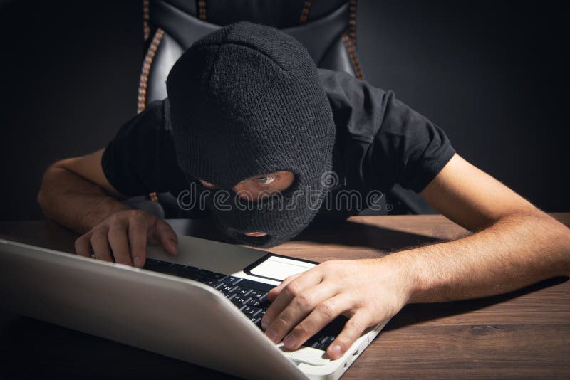 Hacker Stealing Information From The Office Computer Hacking Criminal 2707
