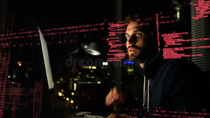 Hacker Stealing Information Stock Footage - Video of sneaky ...