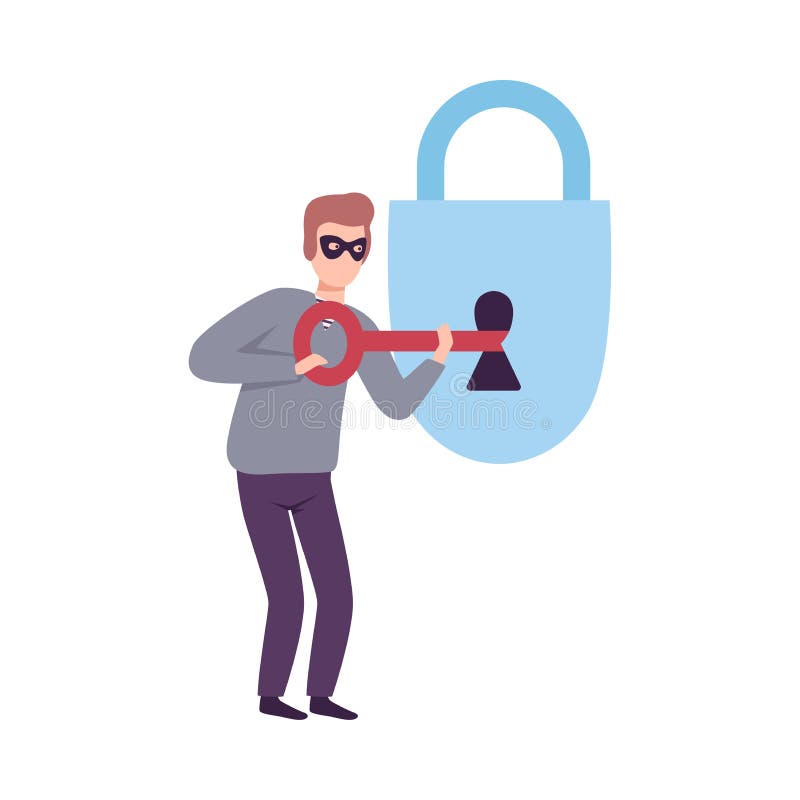 Hacker Stealing Personal Data, Masked Thief Hacked Login and Password, Cyber Internet Security ...