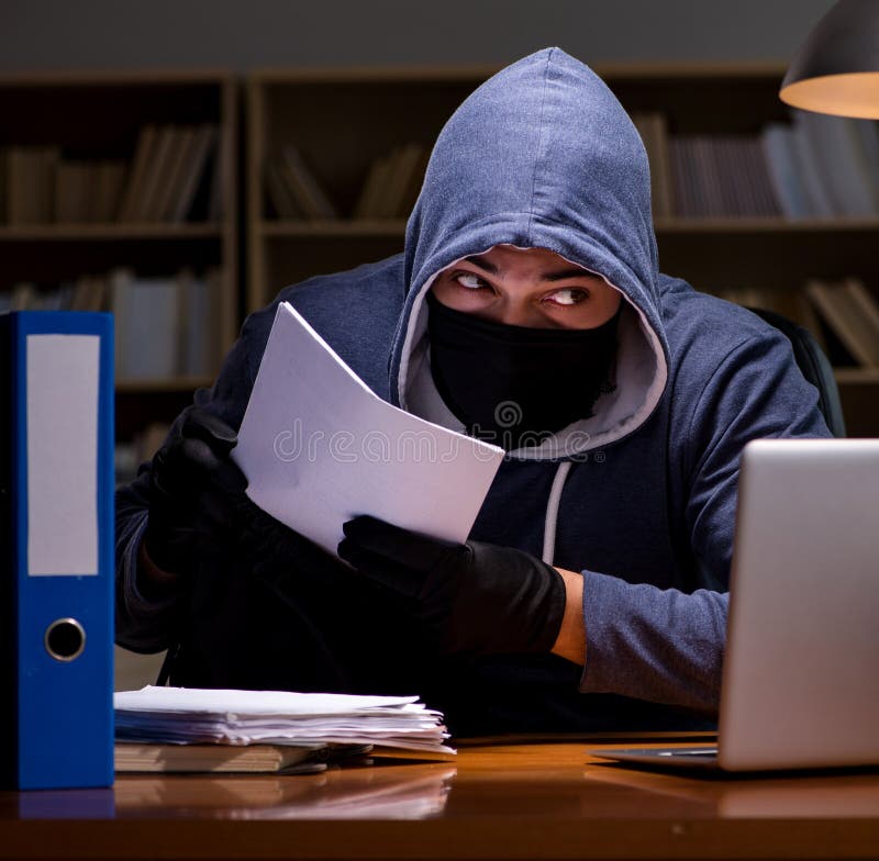 Hacker Stealing Personal Data from Home Computer Stock Photo - Image of ...