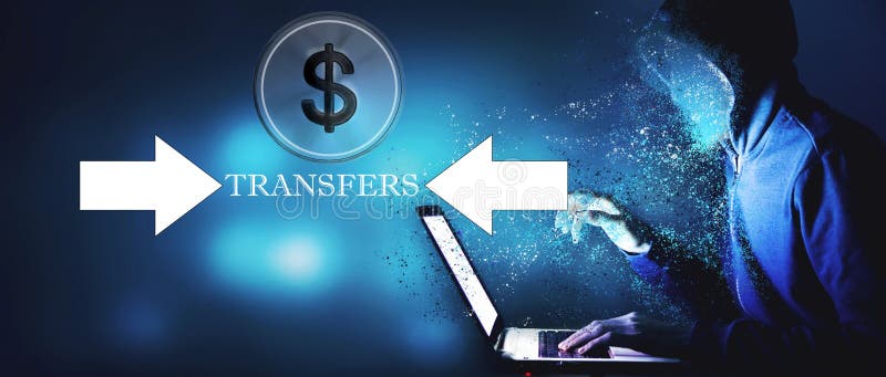 Hacker Steals Money from Bank Account of a Businessman. Concept of ...