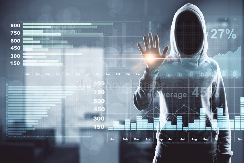 Hacker Silhouette Touching Digital Screen Stock Photos - Free & Royalty ...