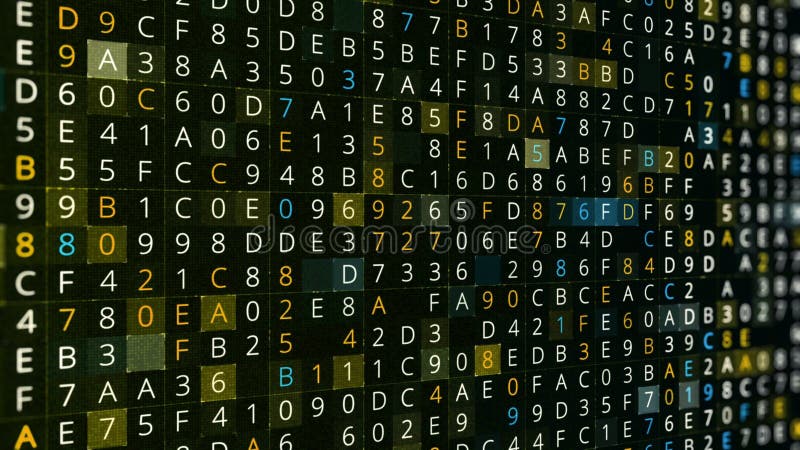 Hacker Style Random Character Code Background, Seamless Loop. Animation ...
