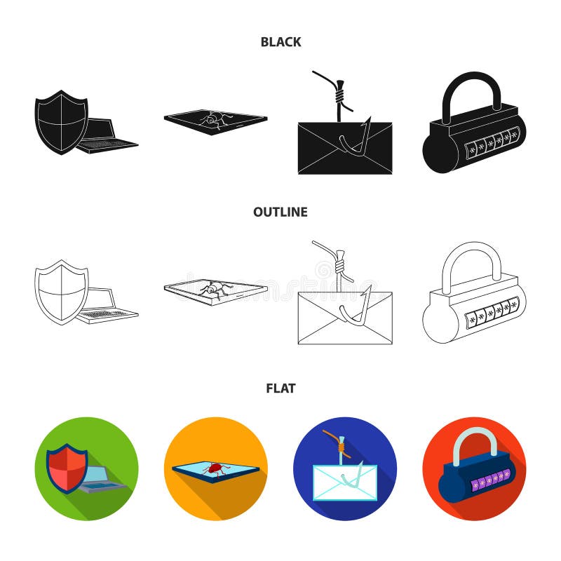 Hacker, System, Connection .Hackers and Hacking Set Collection Icons in Black,flat,outline Style ...
