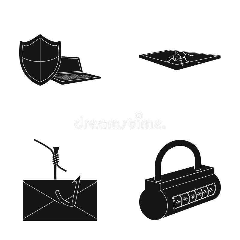 Hacker System Connection Hackers And Hacking Set Collection Icons In Black Style Vector