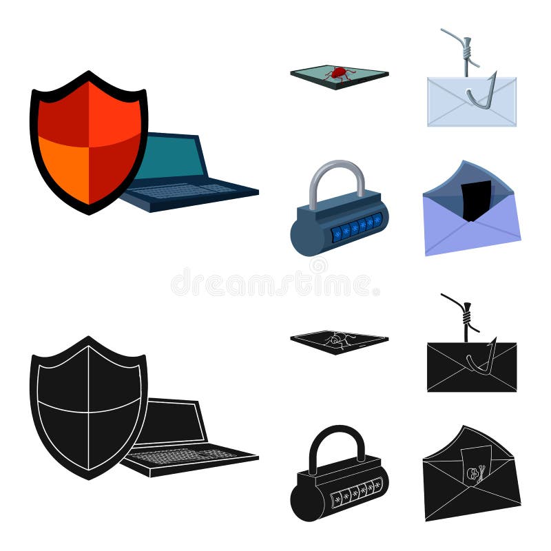 Hacker System Connection Hackers And Hacking Set Collection Icons In Cartoon Black Style