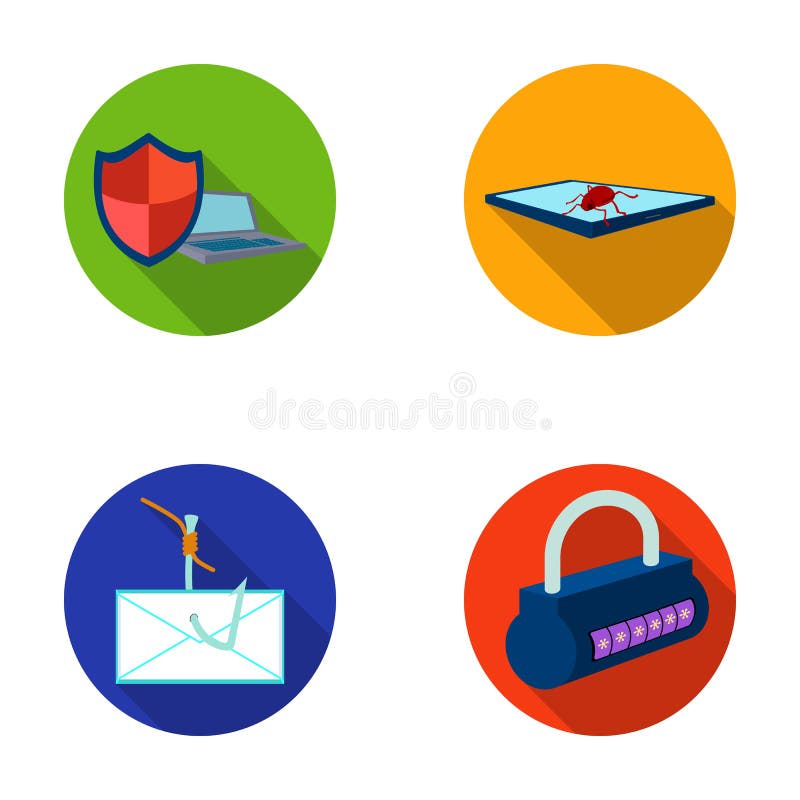 Hacker System Connection Hackers And Hacking Set Collection Icons In Flat Style Vector Symbol