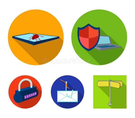Hacker, System, Connection .Hackers and Hacking Set Collection Icons in Flat Style Vector Symbol ...