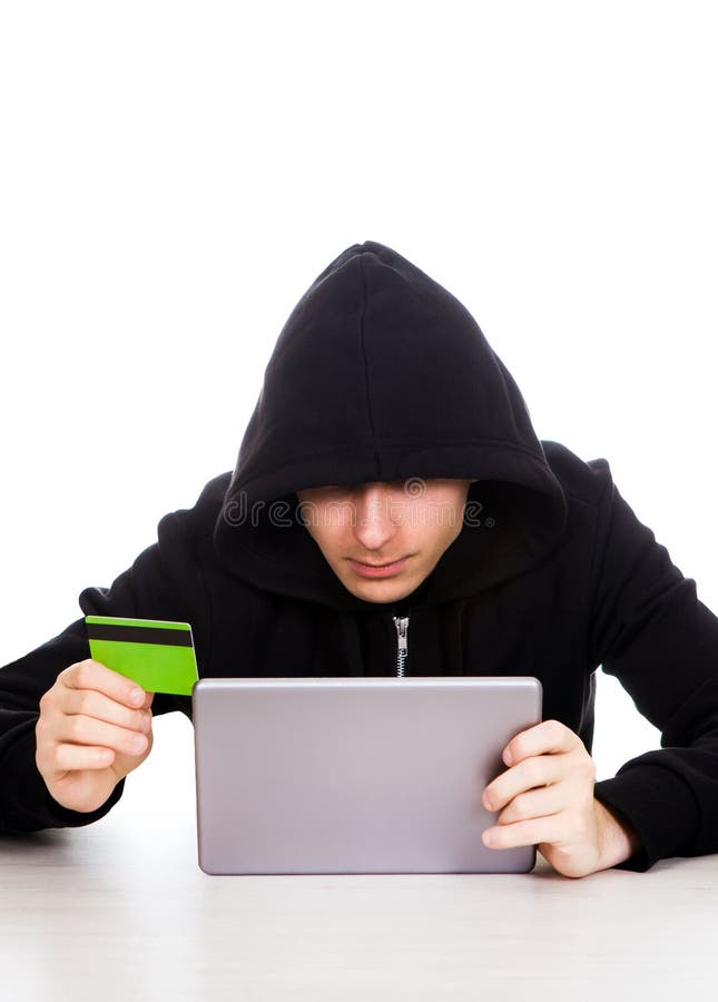 Hacker with a Tablet stock image. Image of hands, device - 133937599