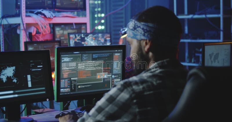 Hacker Team Celebrating Success Stock Photo - Image of male ...