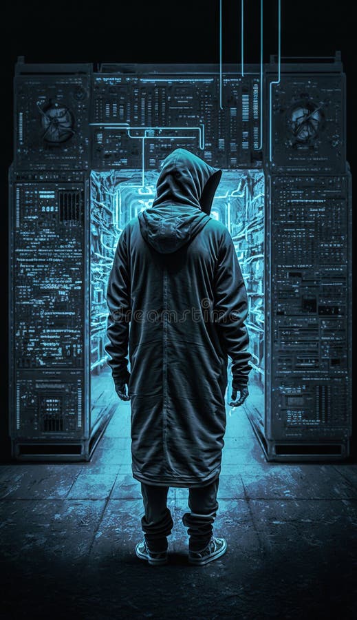 A Hacker Technologic Image Generative AI Stock Illustration ...