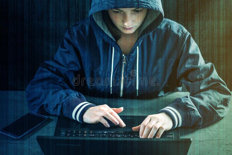 Hacker Teen Uses a Laptop To Hack the System. Stealing Personal and ...