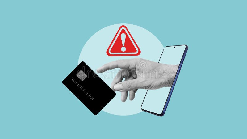 Hacker or Thief Hand Stealing Credit Card Data from Smartphone for ...