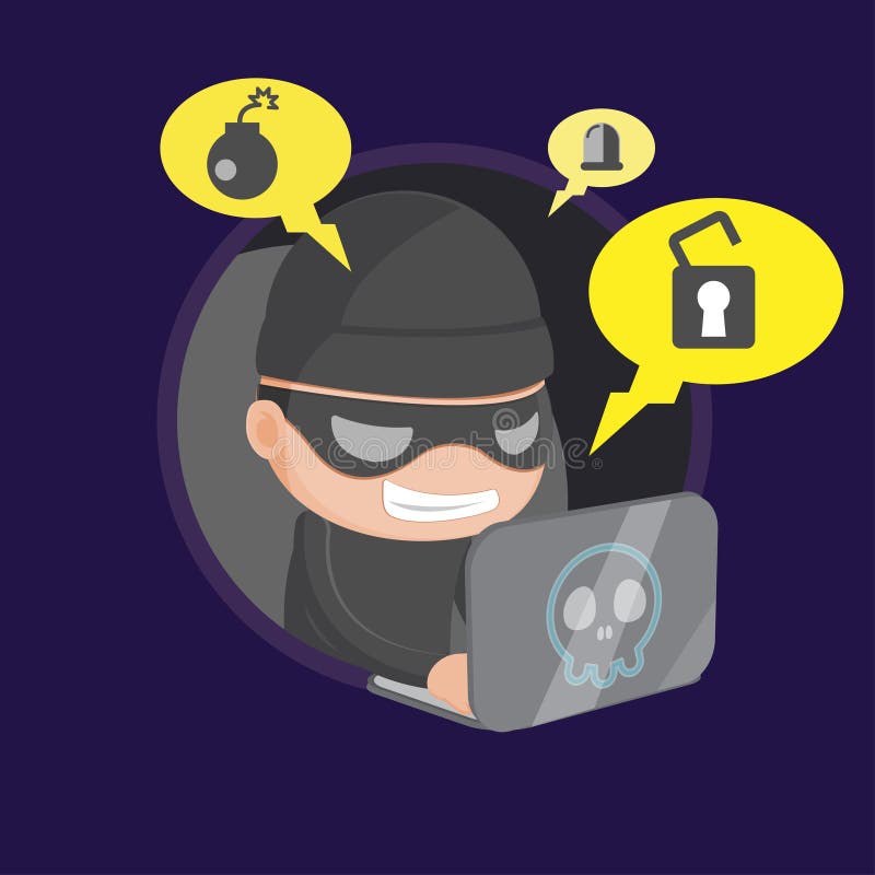 Hoody Hacker Cybersecurity Blue Computer Code Information Security ...