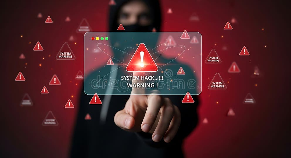 Hacker Triggers a System Hack Warning on a Virtual Interface Stock ...