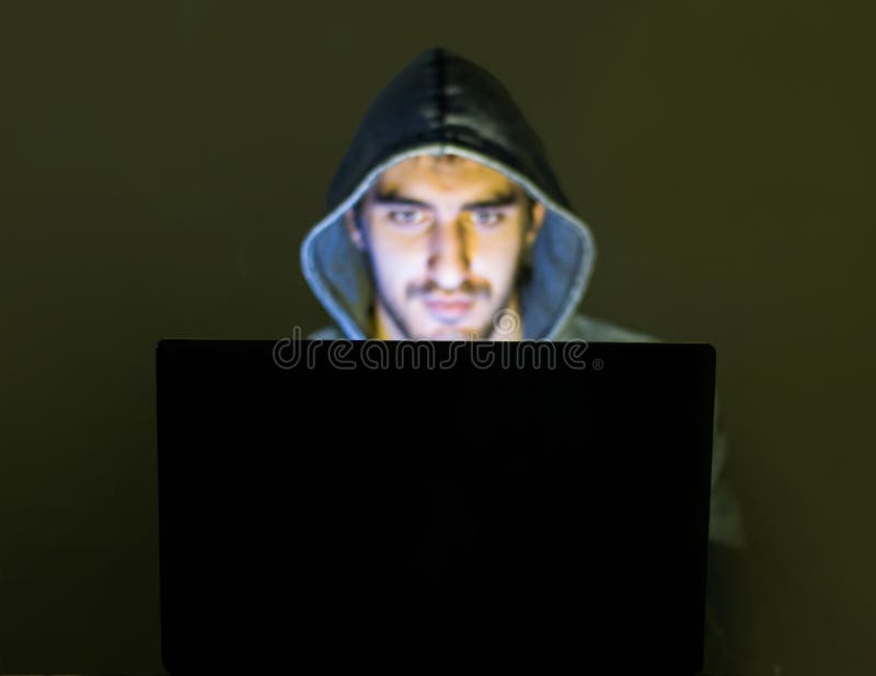 Computer hacker stock photo. Image of shot, darkness - 31642880